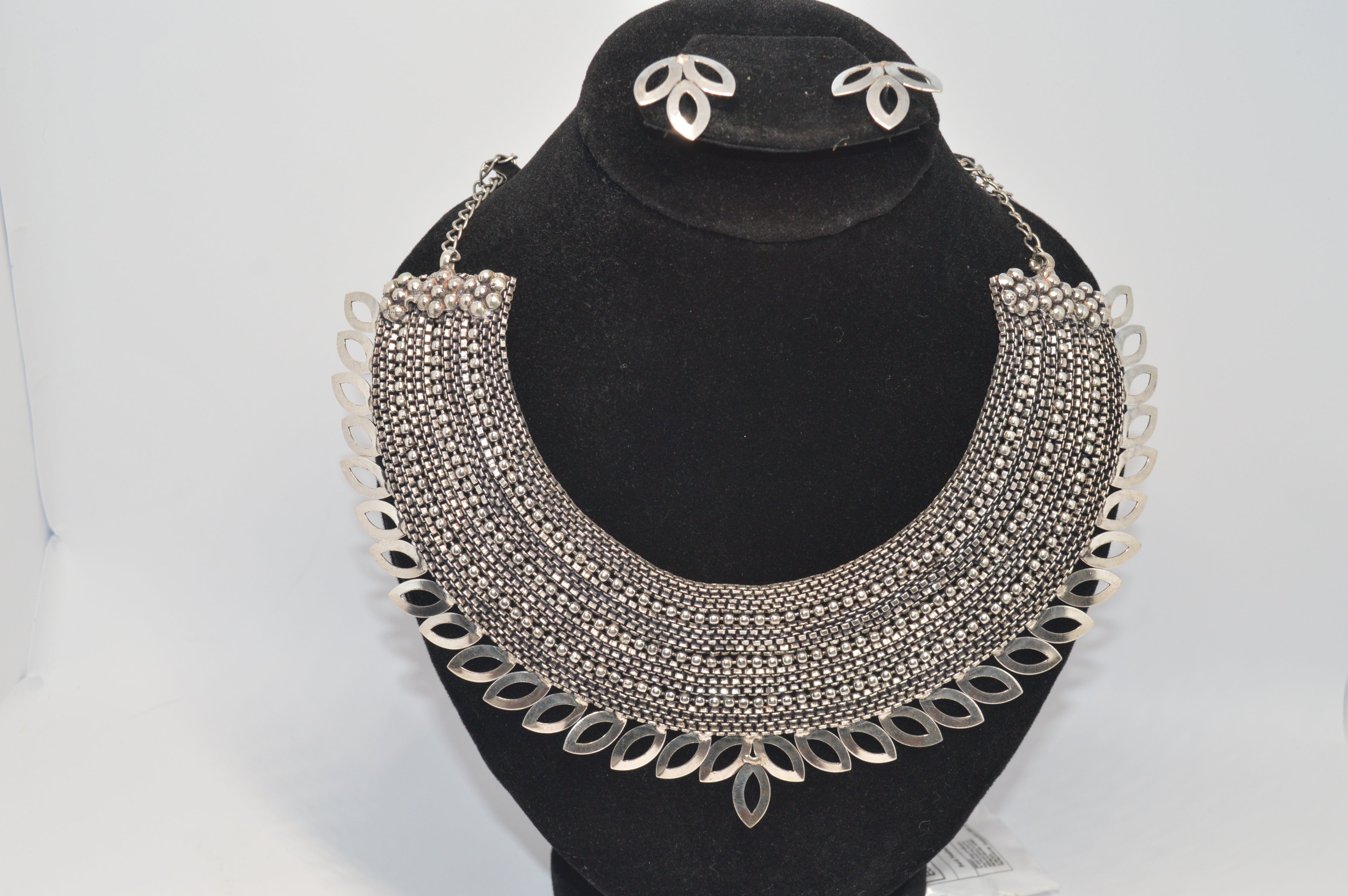 Afghan Vintage Tribal Silver Color Collar Choker Set – Fareejewels